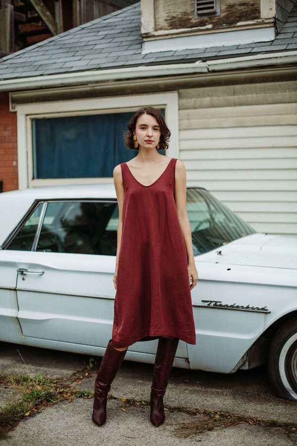 Amanda Moss Joni Dress - Wine | Garmentory