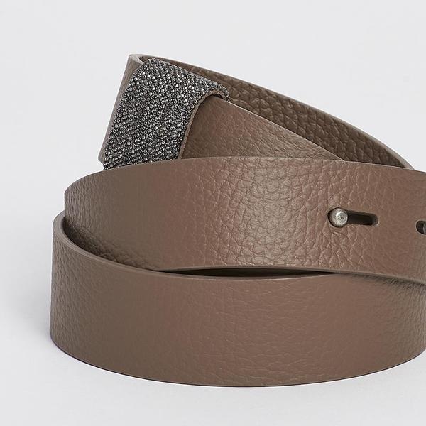 Fabiana Filippi Rhinestone Detail Leather Belt - Brown | Garmentory