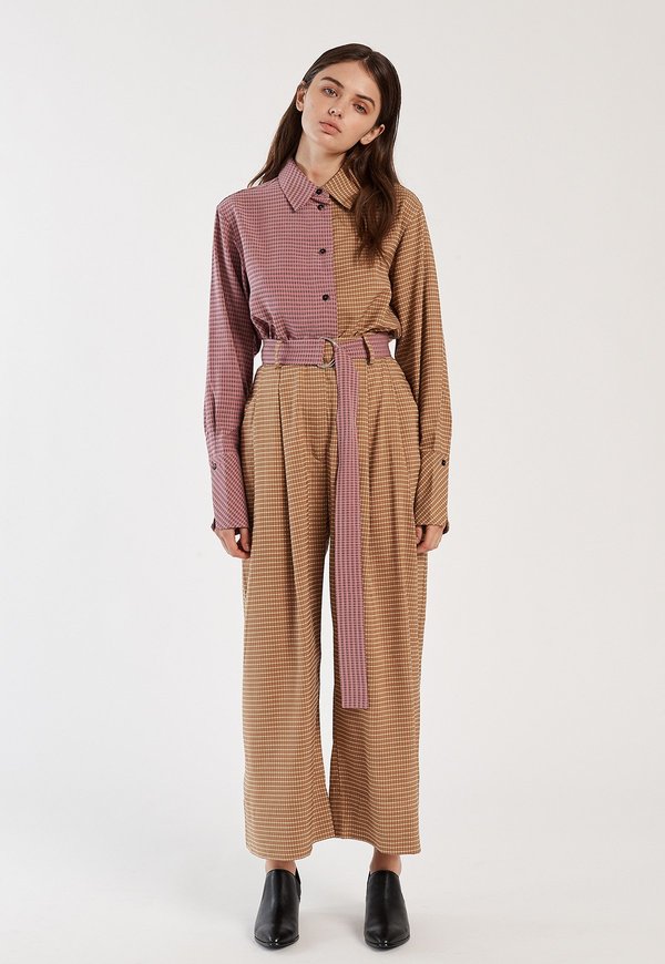 Mr. Larkin Ruby Shirt - Split Plaid | Garmentory