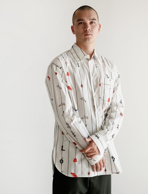 Marni Cracker Print Button-Up - White | Garmentory