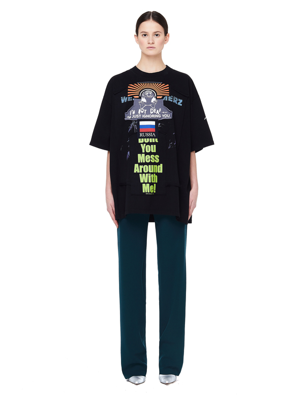 Vetements Russia Cotton T-shirt with Patches | Garmentory