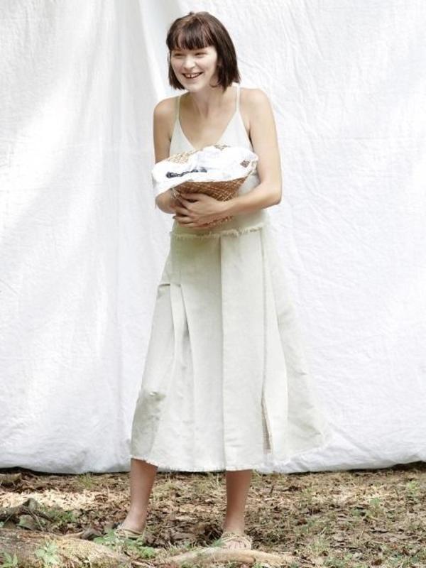 Ripped Linen Dress | Garmentory