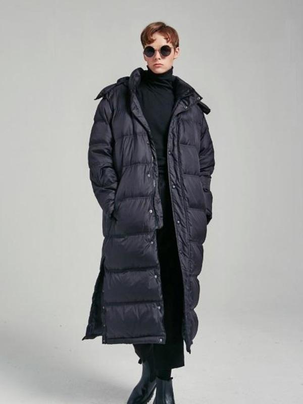 DUCK DOWN LONG PADDING BLACK | Garmentory