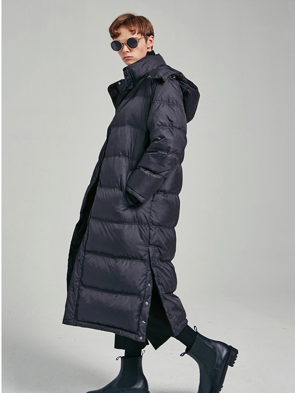 DUCK DOWN LONG PADDING BLACK | Garmentory