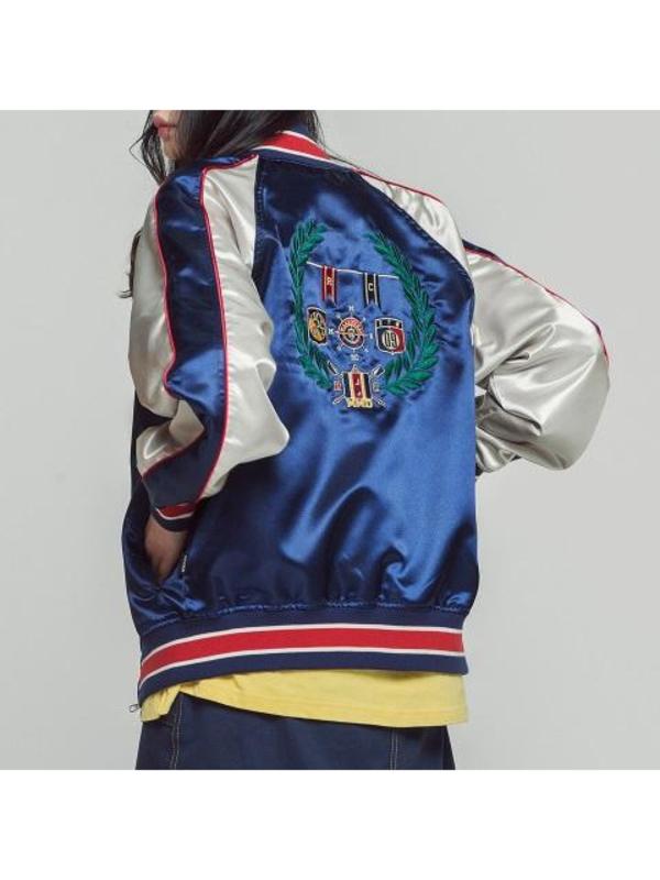 ROMANTIC CROWN MMD Souvenir Jacket - Navy | Garmentory