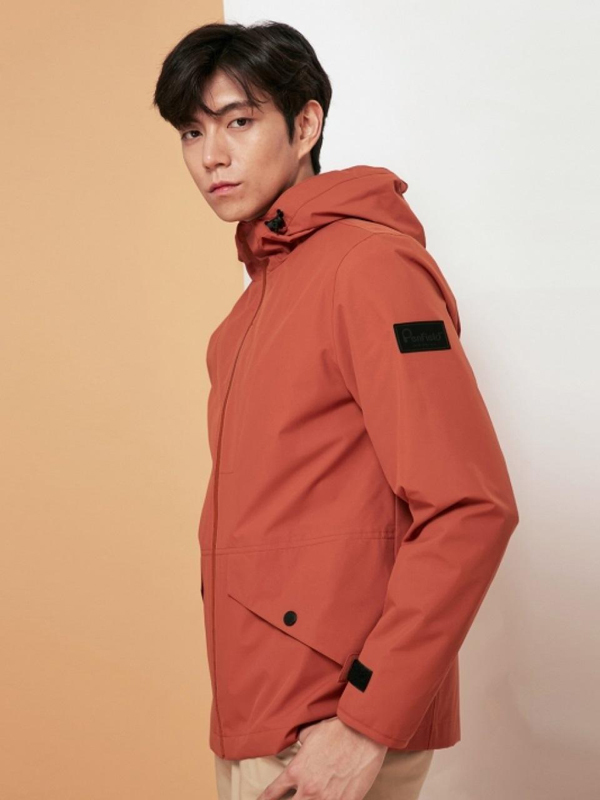PENFIELD Gibson Wind Breaker Jacket - Orange/Black | Garmentory