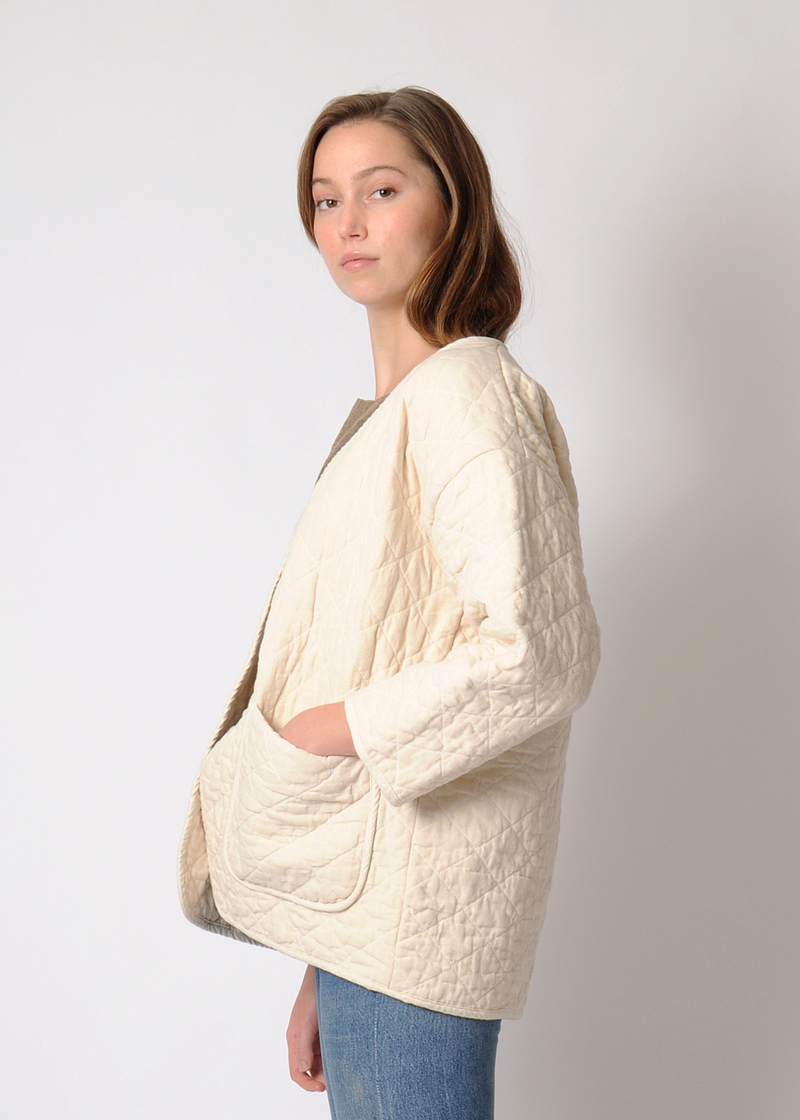 Micaela Greg Quilted Jacket - Cream | Garmentory