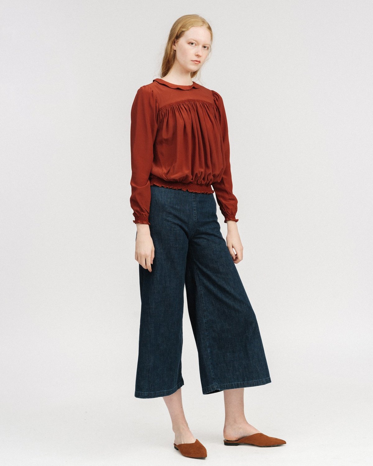 Gat Rimon silk blouse - rust | Garmentory