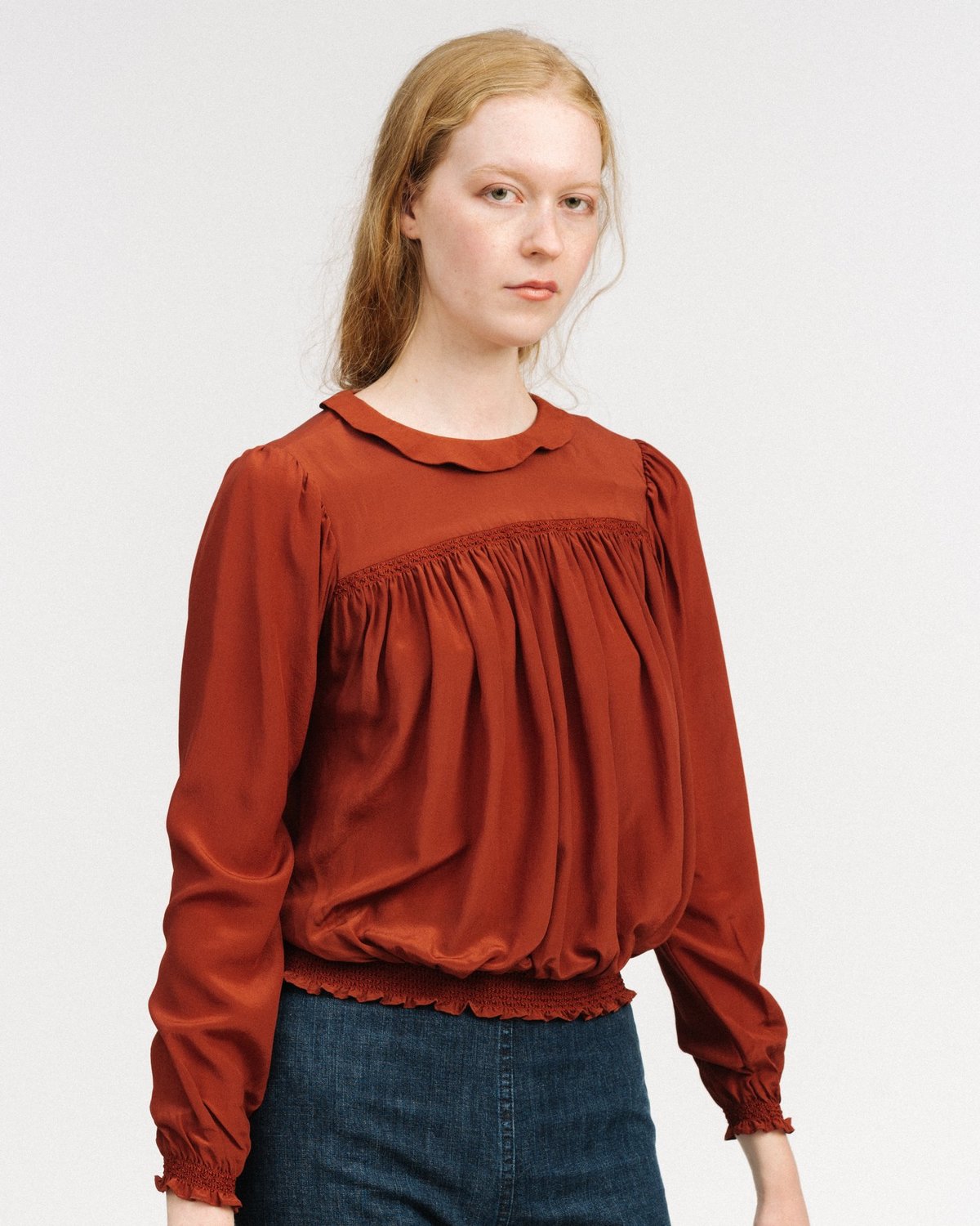 Gat Rimon silk blouse - rust | Garmentory