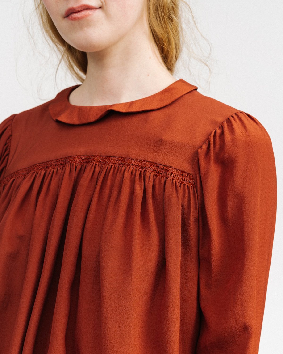 Gat Rimon silk blouse - rust | Garmentory