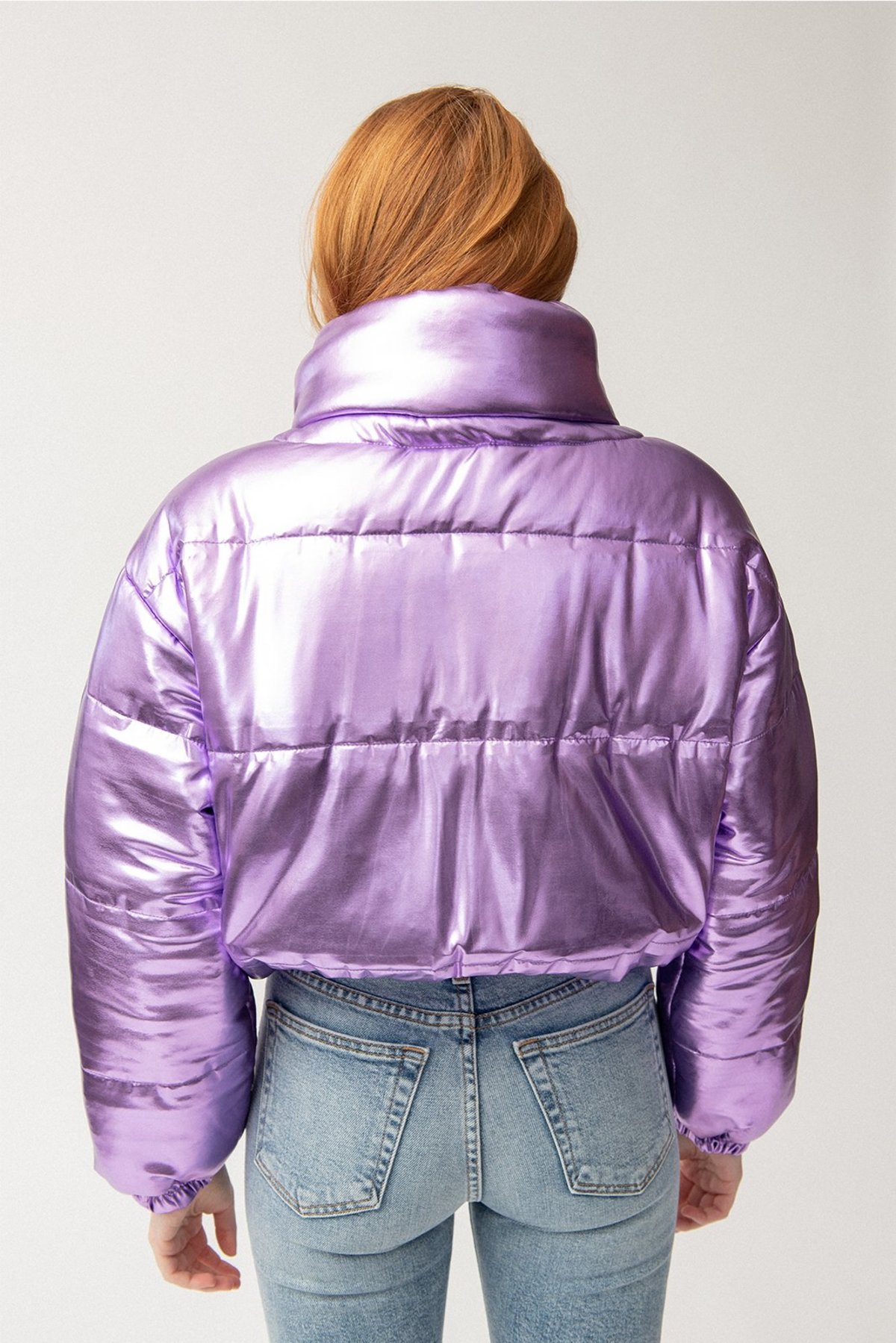 Tach Mirna Puffer JACKET - Metallic Lilac | Garmentory