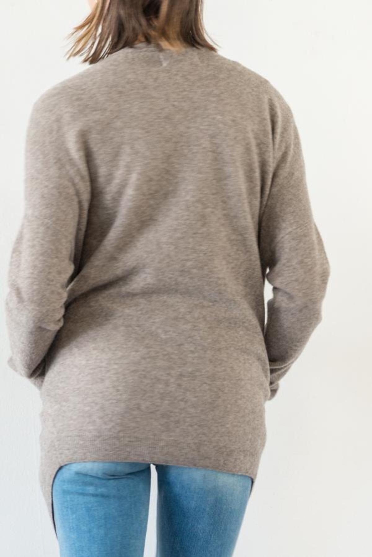 Humanoid Karl Asymetrical Cardi - Pebble | Garmentory