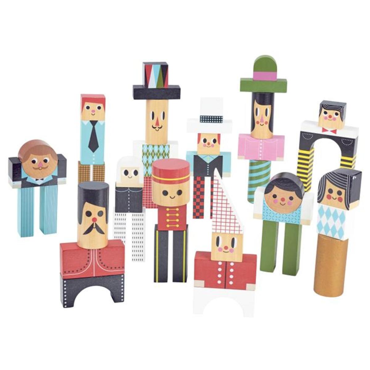 KIDS Vilac Set Of 50 Ingela P. Arrhenius Wooden Character Blocks ...
