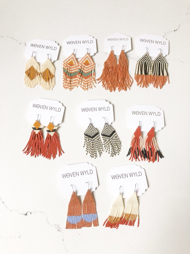 Woven Wyld Beaded Earrings | Garmentory