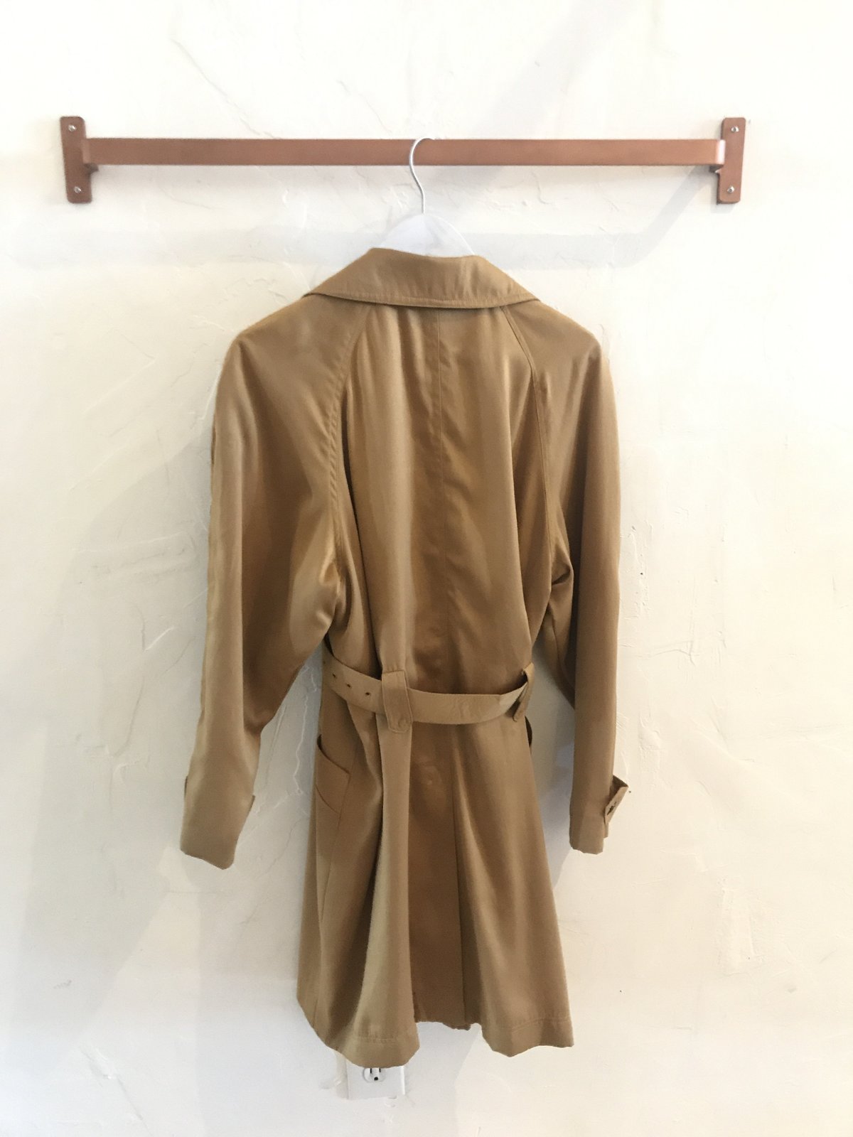 Vintage Gingerly Witty 90s Trench Coat - Camel | Garmentory