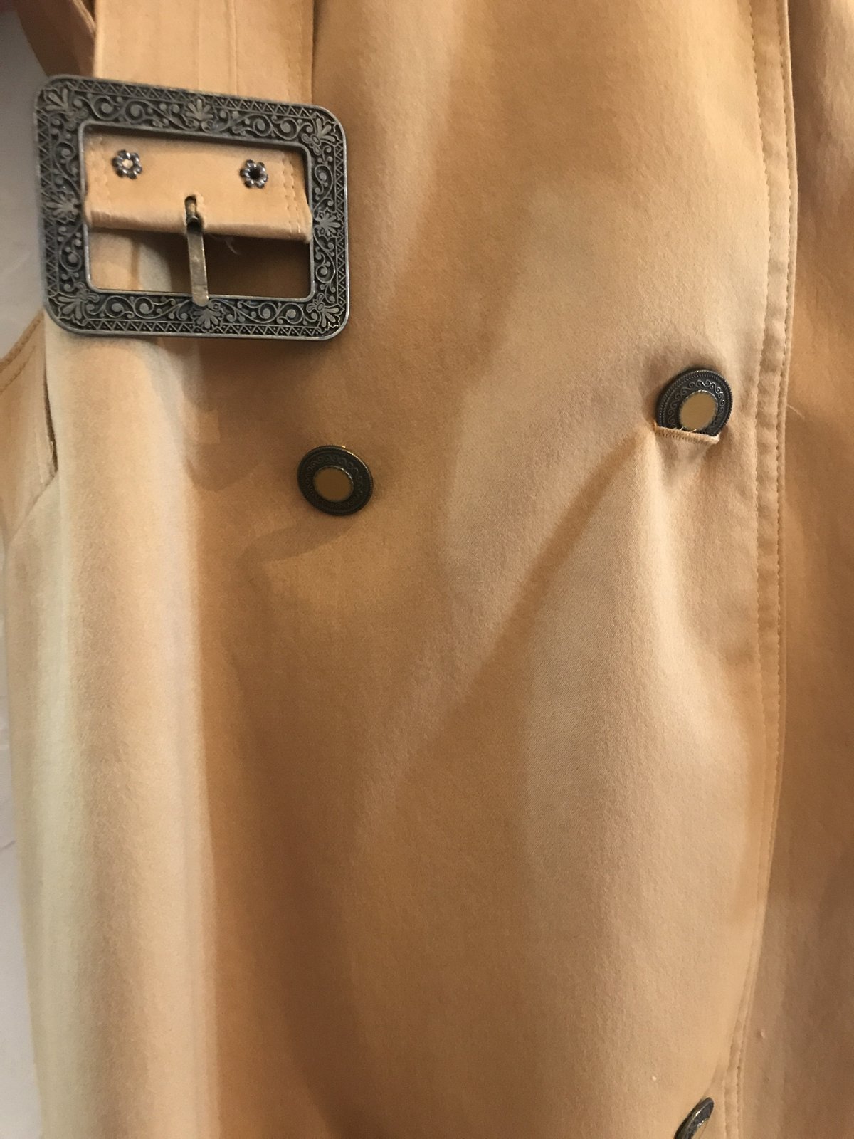 Vintage Gingerly Witty 90s Trench Coat - Camel | Garmentory