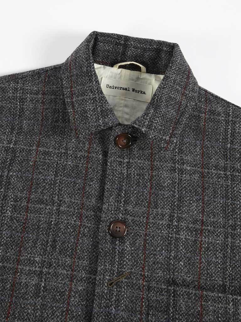 Universal Works Chore Tweed Jacket - Harris Tweed Grey | Garmentory