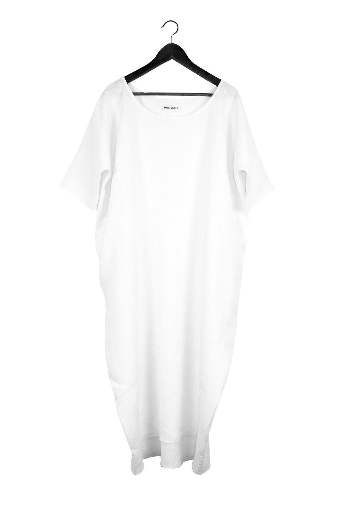 Rachel Craven Long Cocoon Linen Dress - White | Garmentory