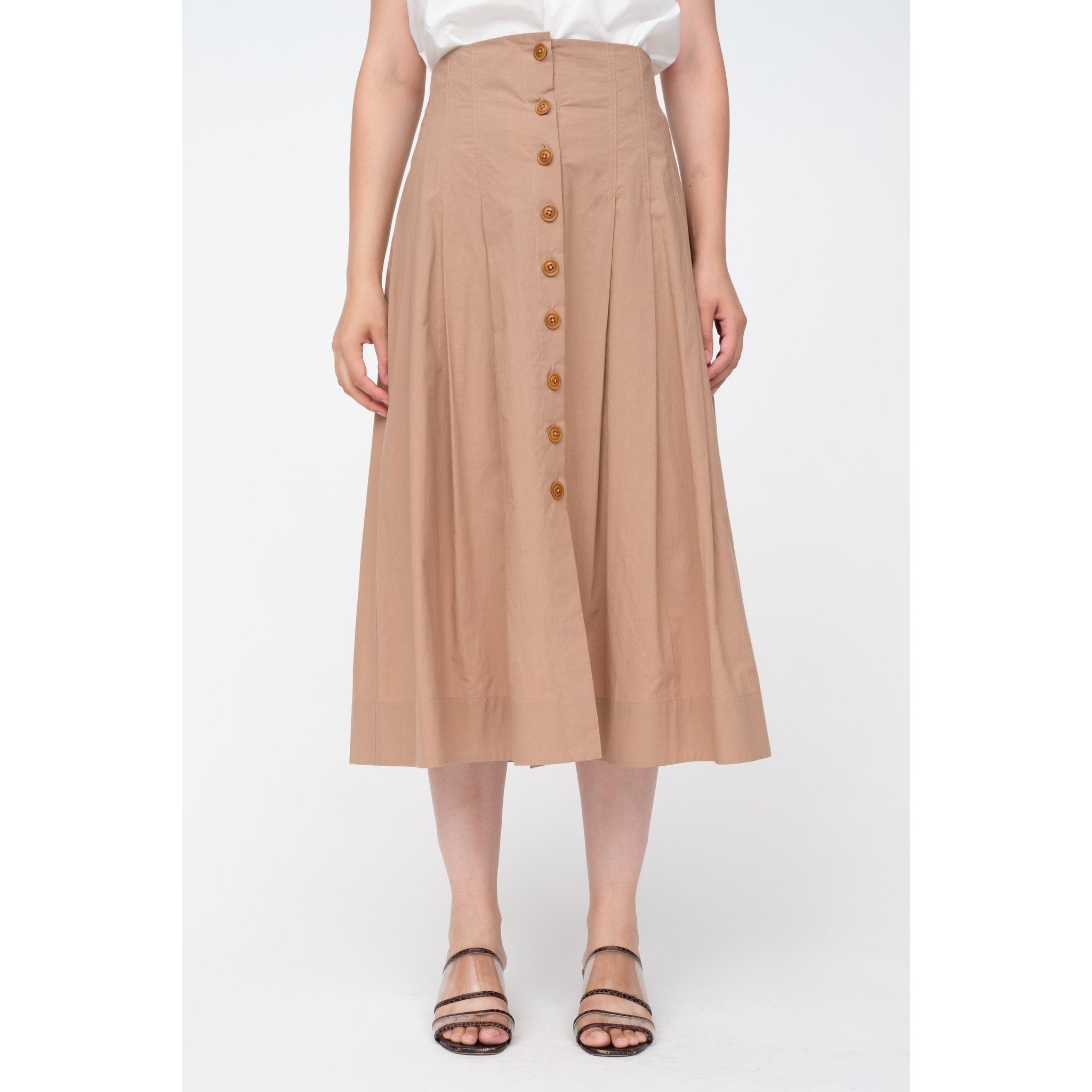 Sea New York Calah Cotton High Waisted Corset Skirt Blush Garmentory