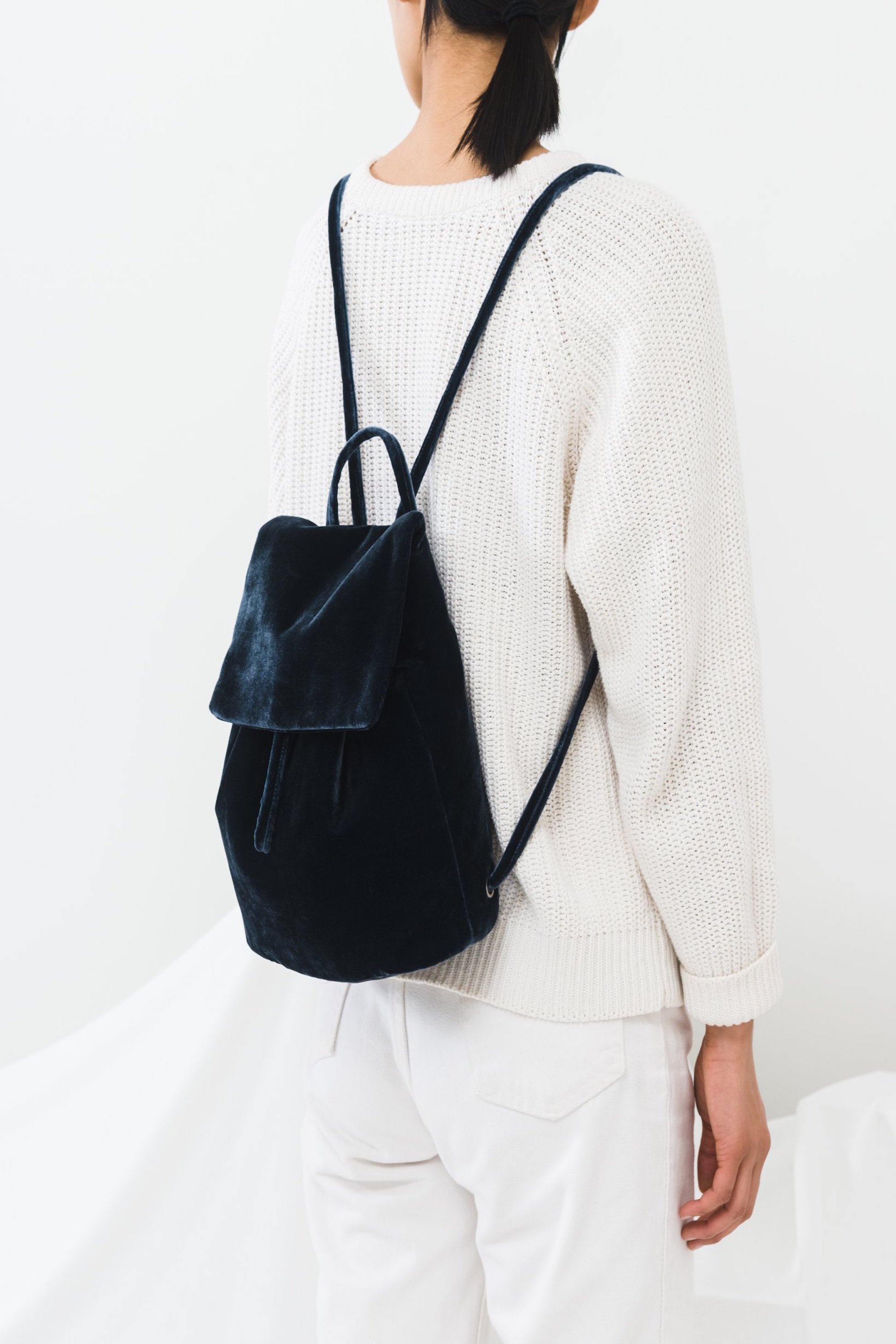 Baggu Mini Velvet Backpack - Indigo | Garmentory