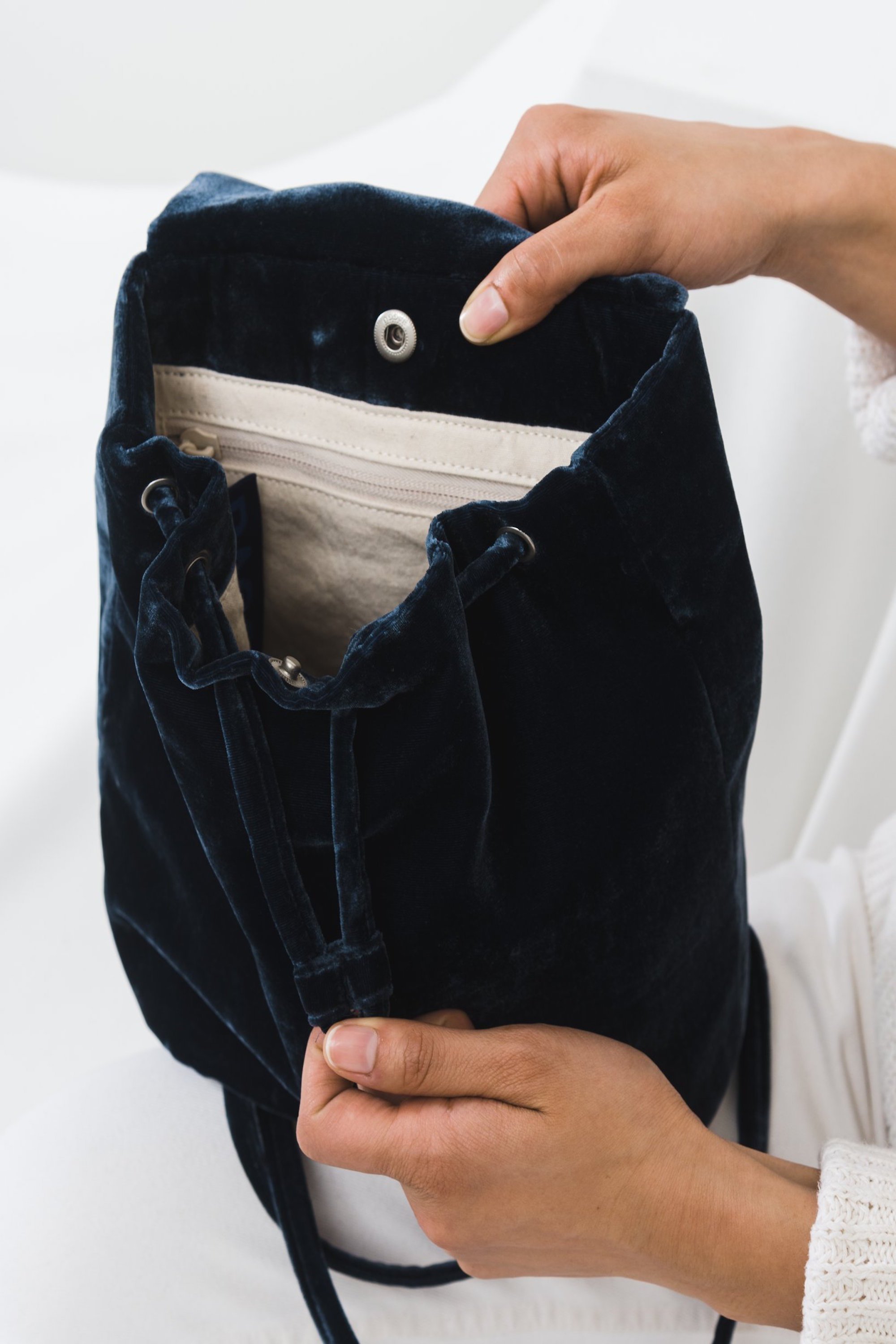 Baggu Mini Velvet Backpack - Indigo | Garmentory