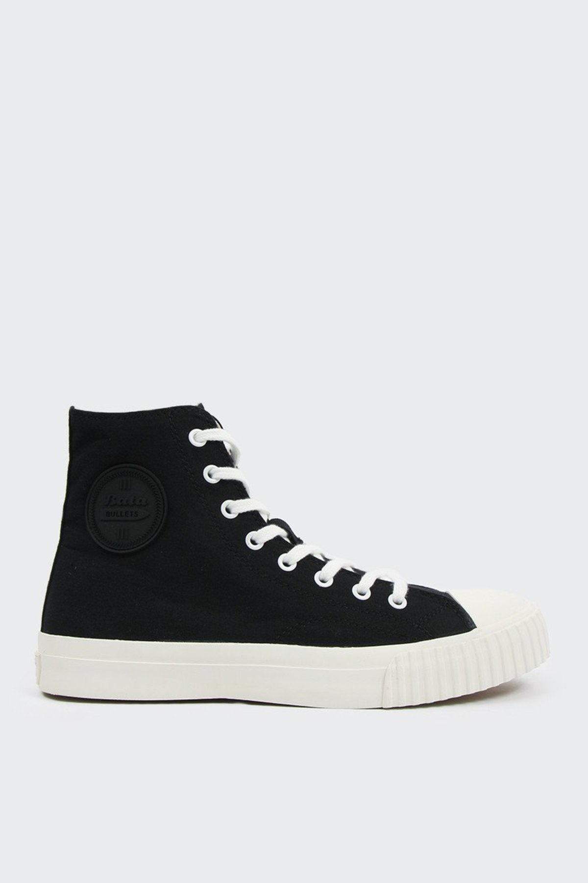 BATA BULLETS High Cut Canvas - Black/White | Garmentory