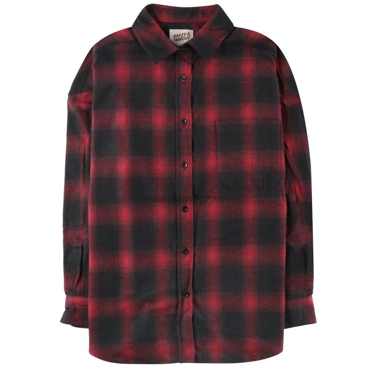 Naked & Famous Brushed Flannel Easy Shirt - Ombre Check | Garmentory