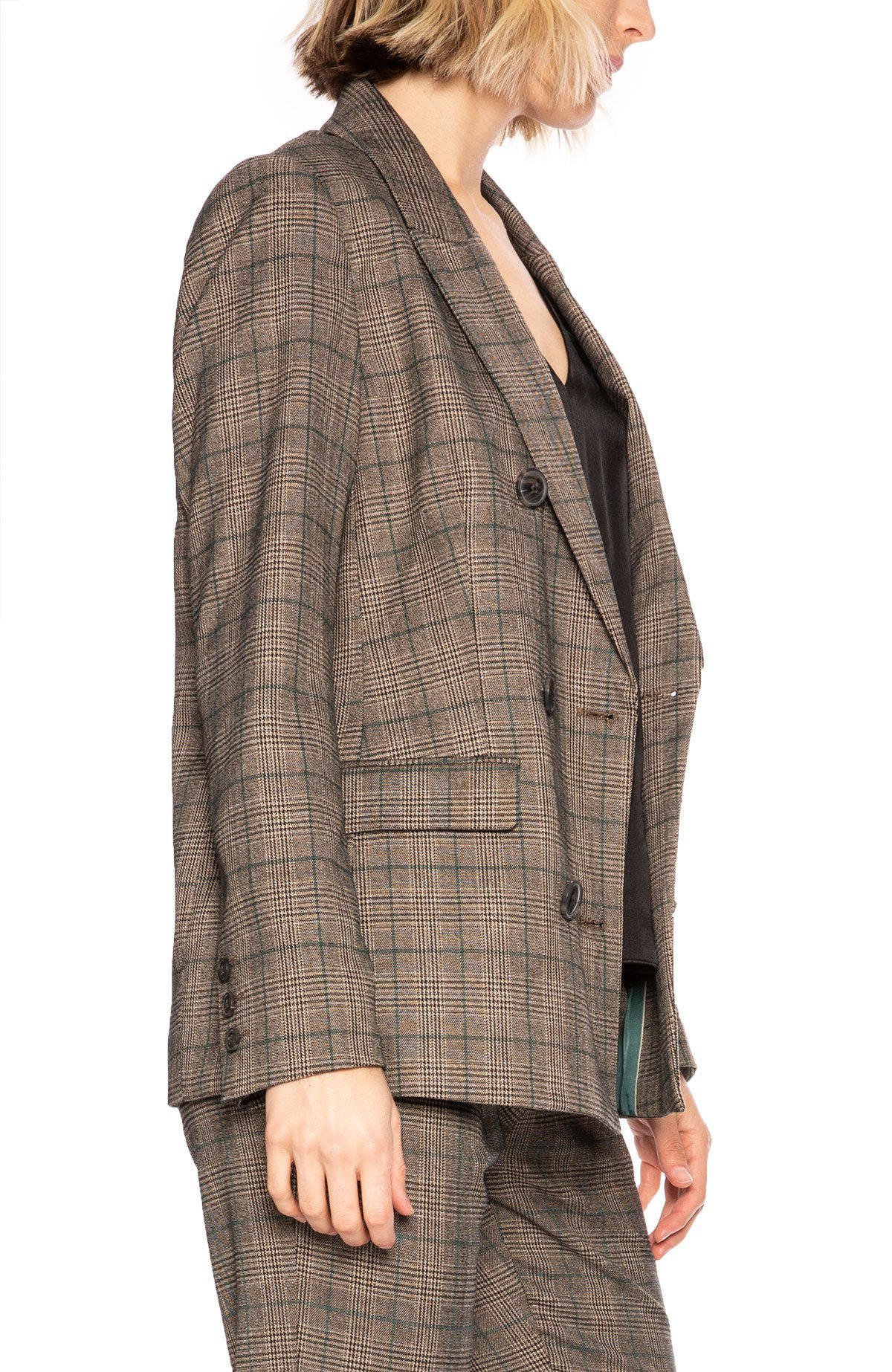 MKT STUDIO Vixine Checkered Blazer - Checks | Garmentory