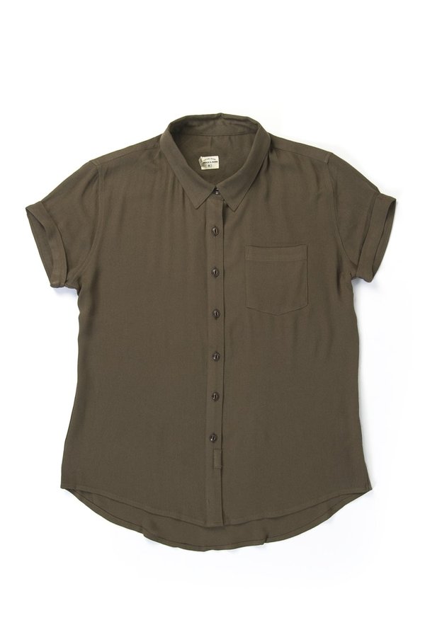 Bridge & Burn Bea Shirt - Olive | Garmentory