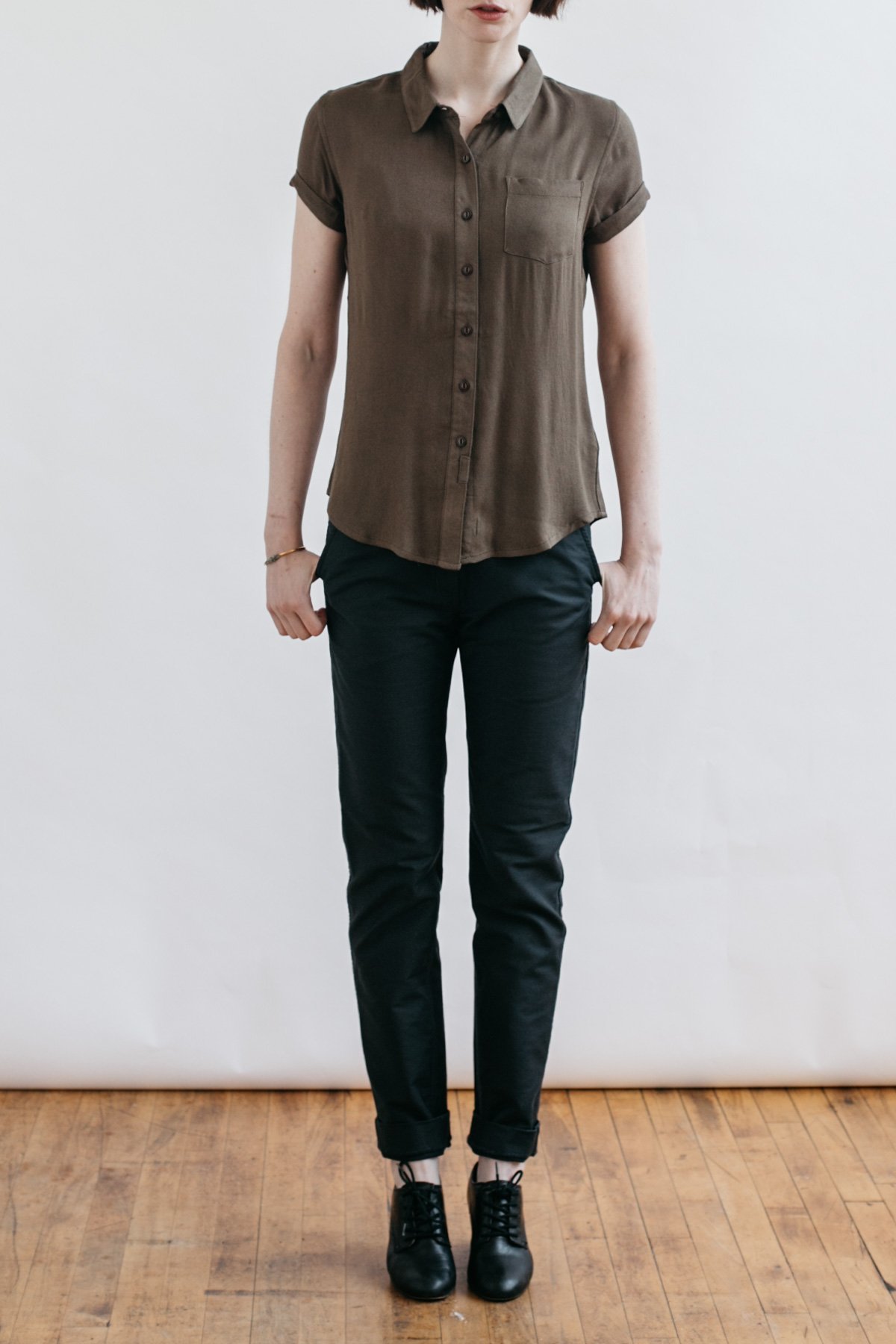 Bridge & Burn Bea Shirt - Olive | Garmentory