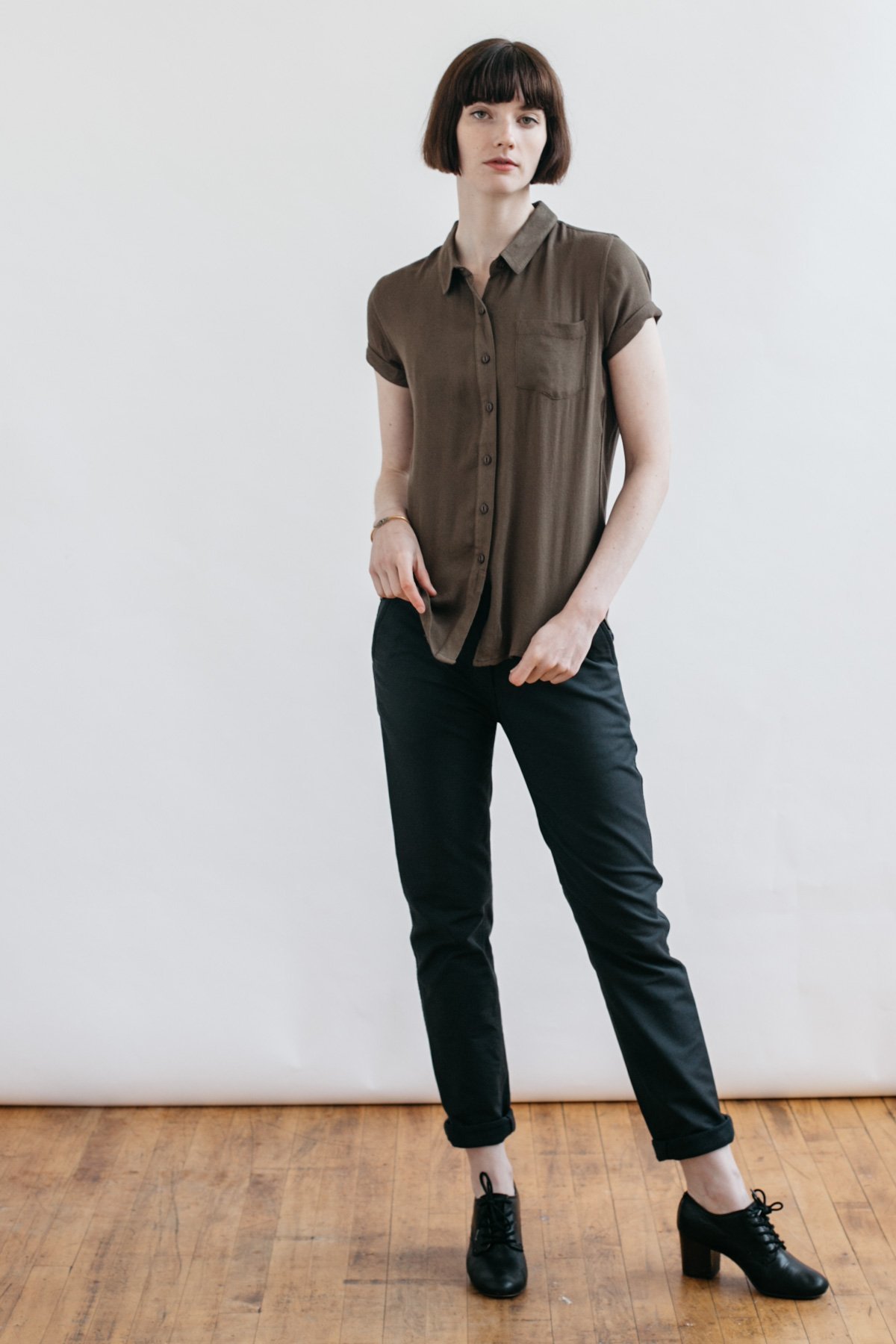 Bridge & Burn Bea Shirt - Olive | Garmentory