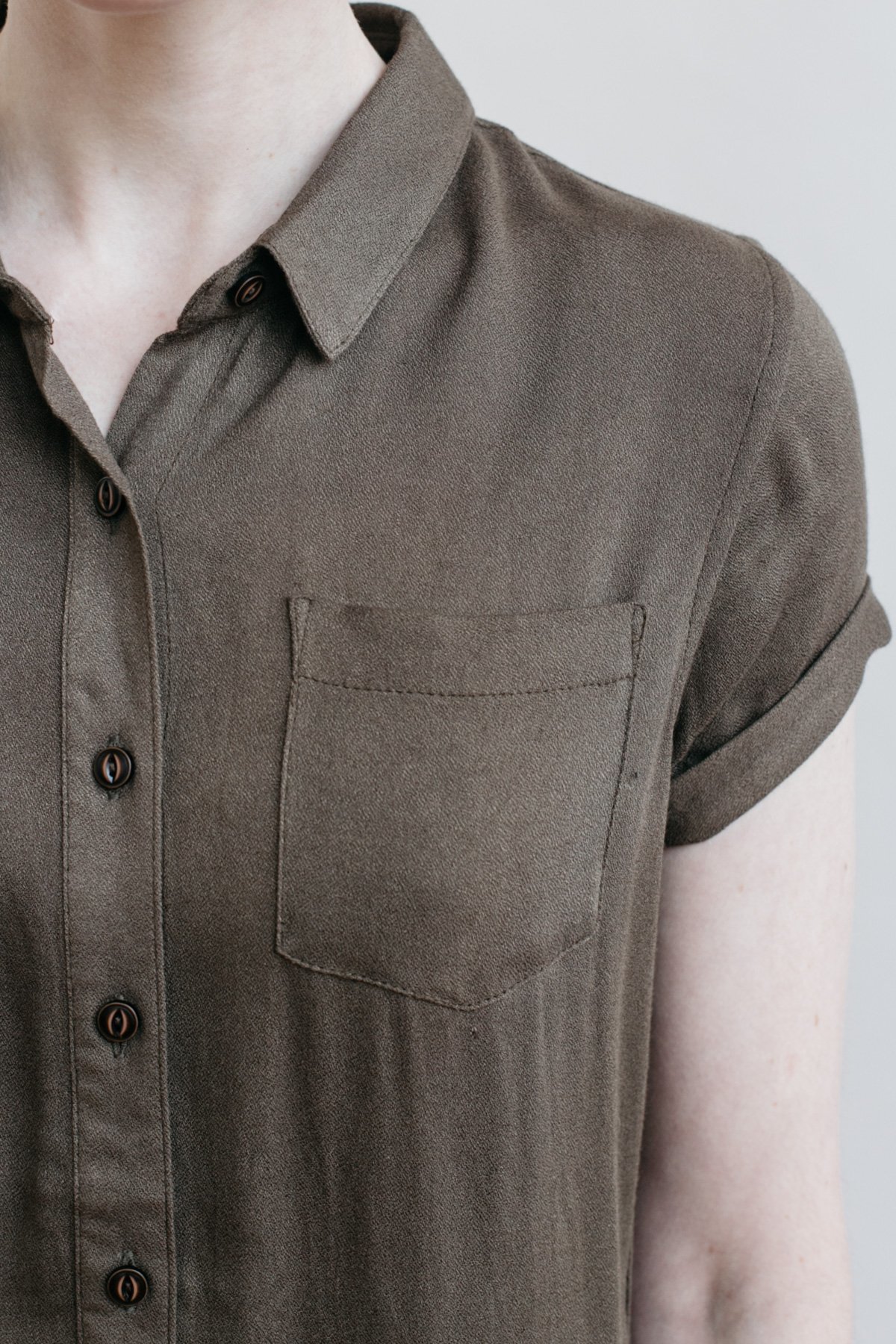 Bridge & Burn Bea Shirt - Olive | Garmentory