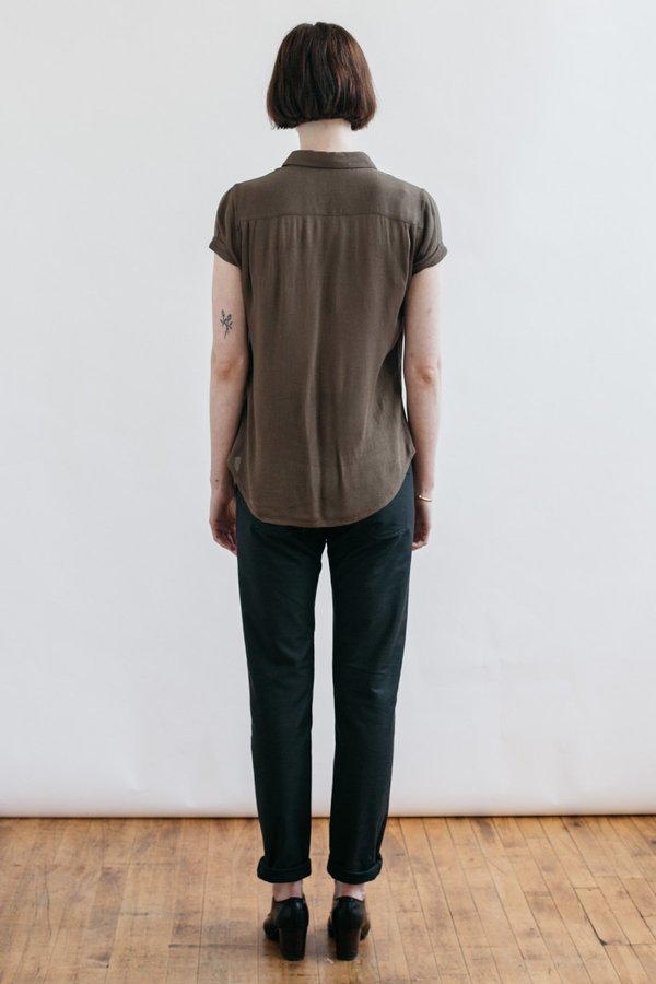 Bridge & Burn Bea Shirt - Olive | Garmentory