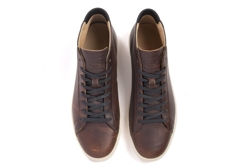 Clae Leather Bradley Mid Sneaker - Cocoa | Garmentory