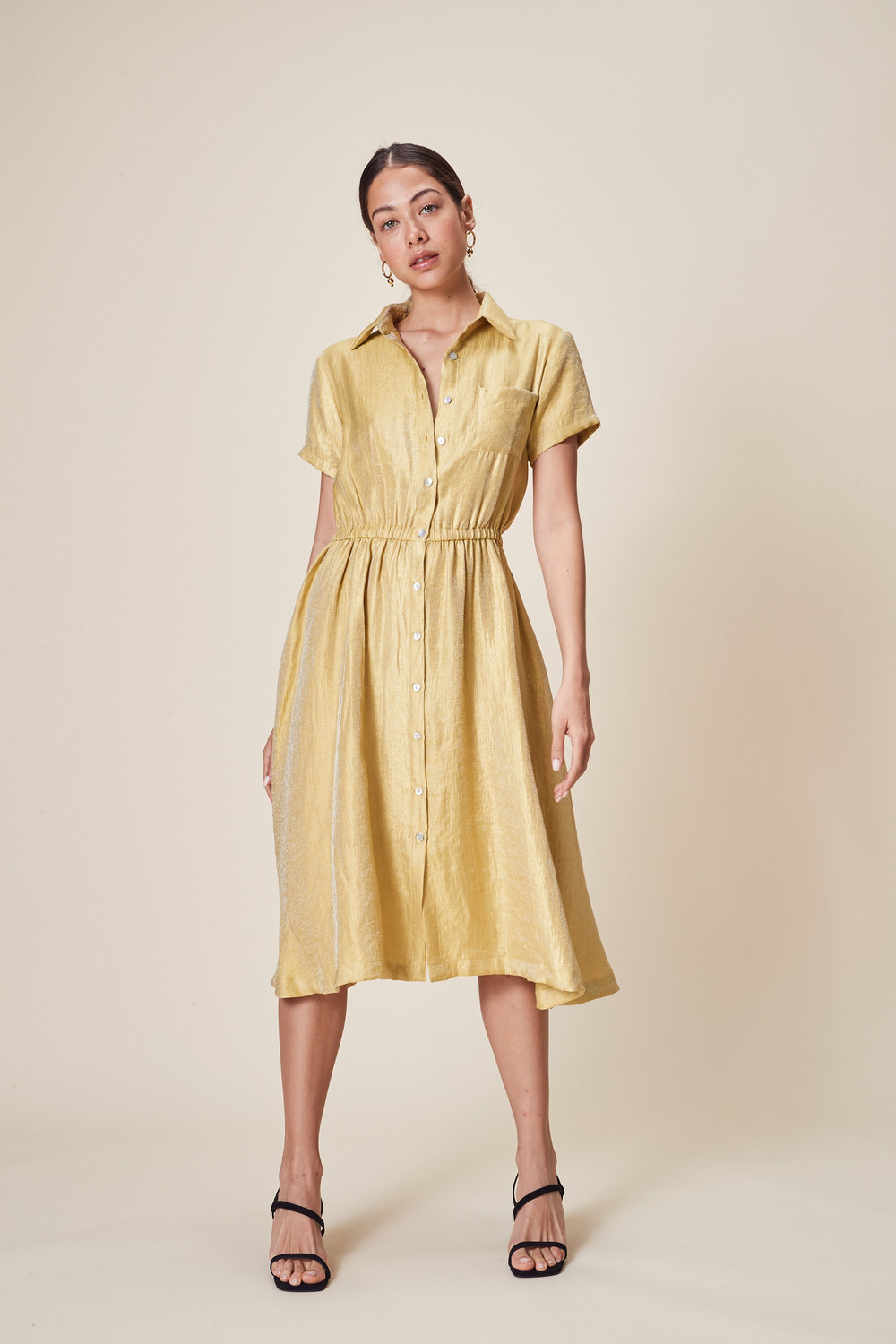 Stil. Scot Dress in Gold | Garmentory