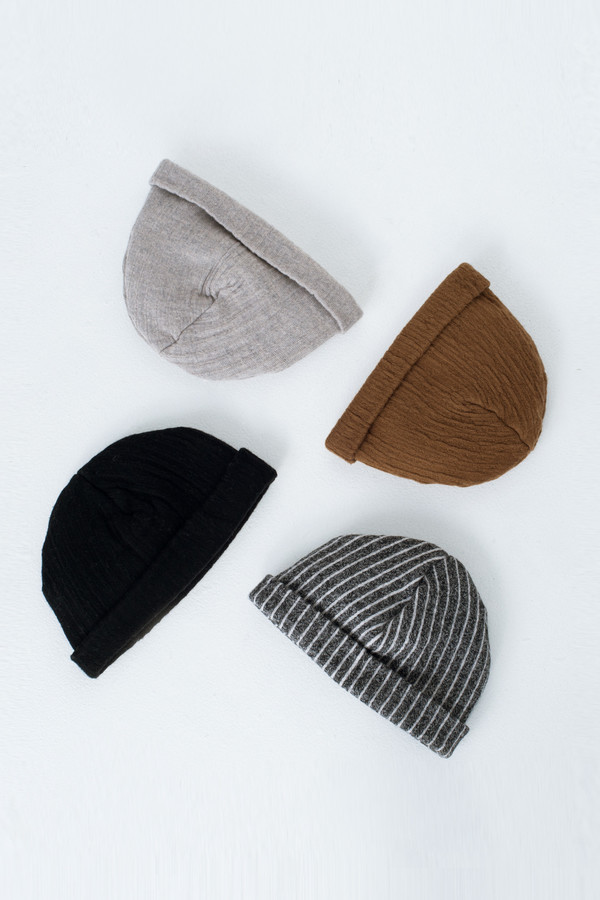 Micaela Greg Black Crinkle Hat | Garmentory