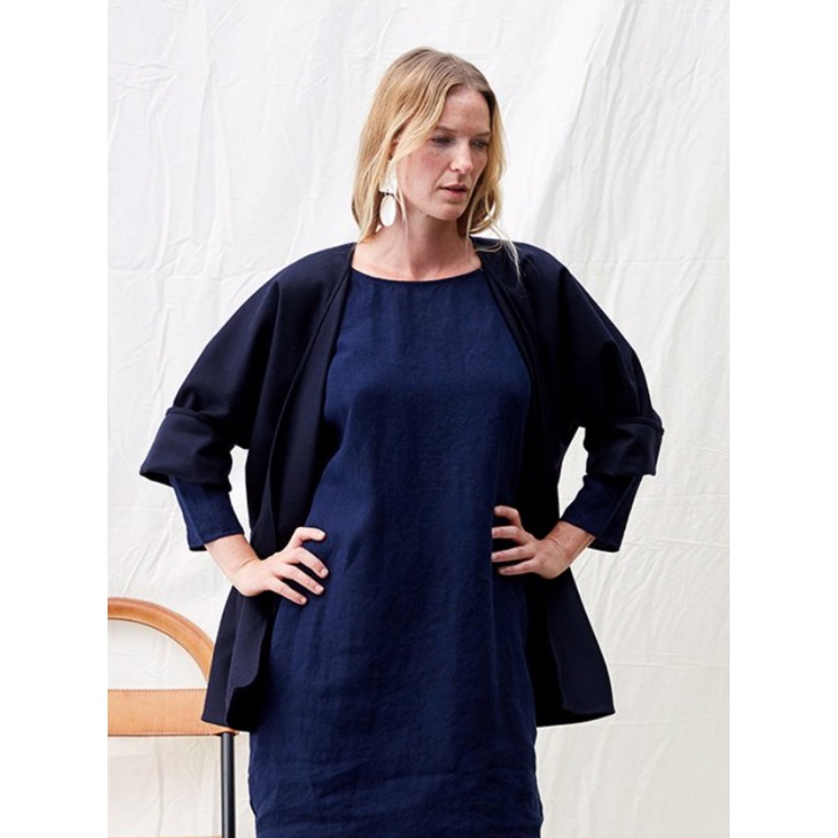 Rachel Craven Wool Short Kimono Jacket - Midnight | Garmentory