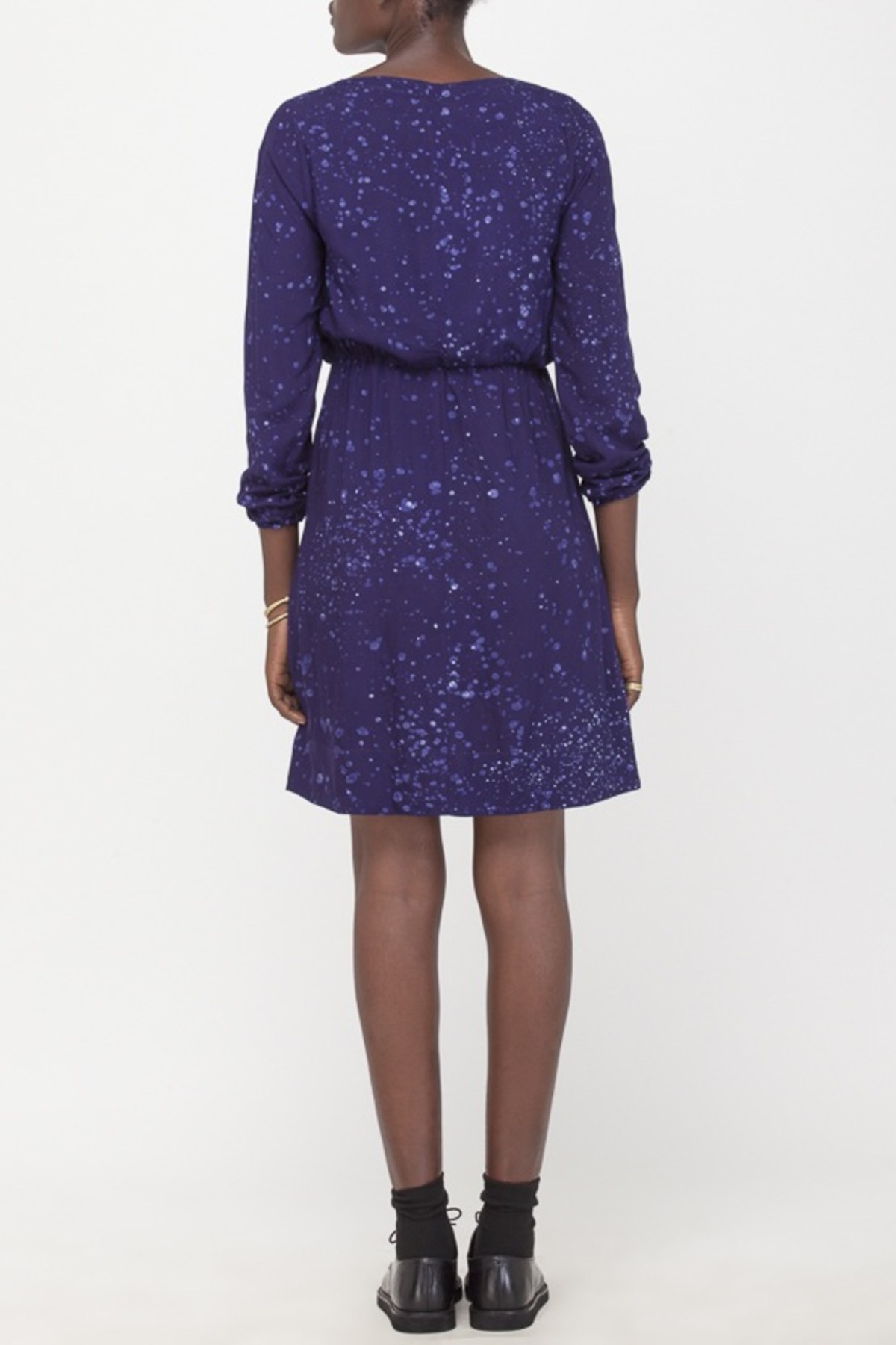 Osei-Duro Aburi Dress in Navy Splatter | Garmentory