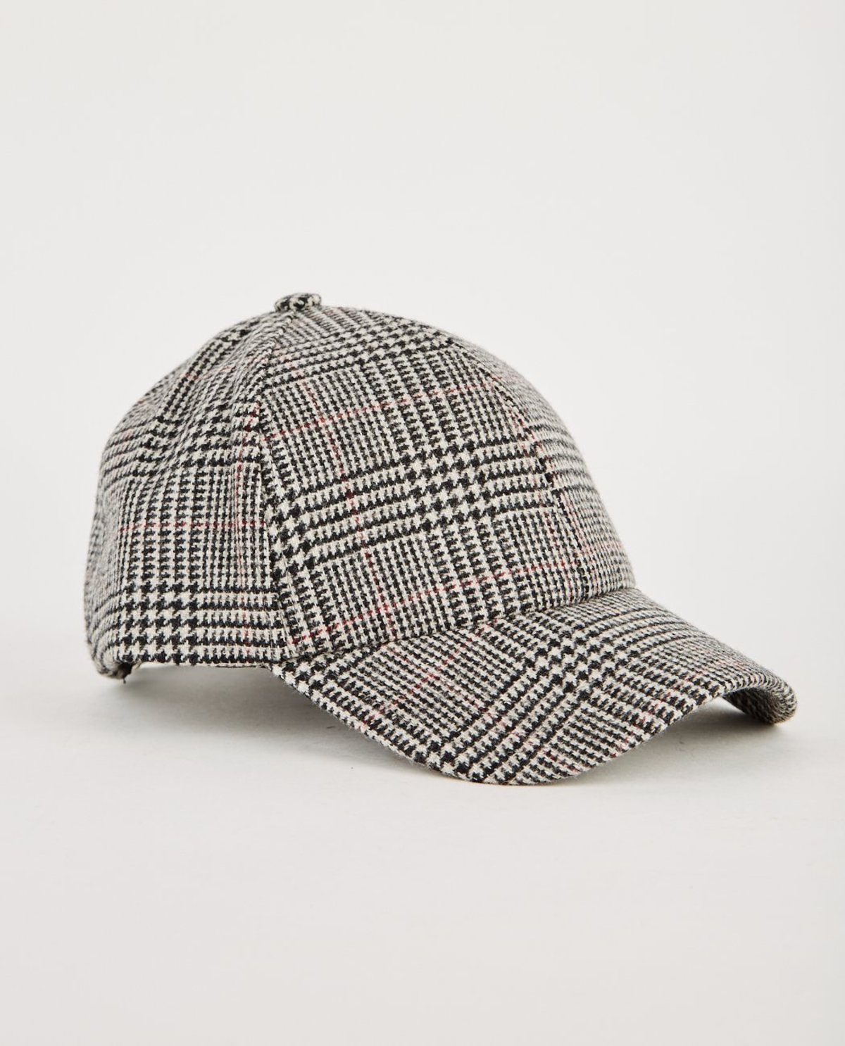 DON PARIS PRINCE OF WALES CHECK WOOL CAP - Gray | Garmentory