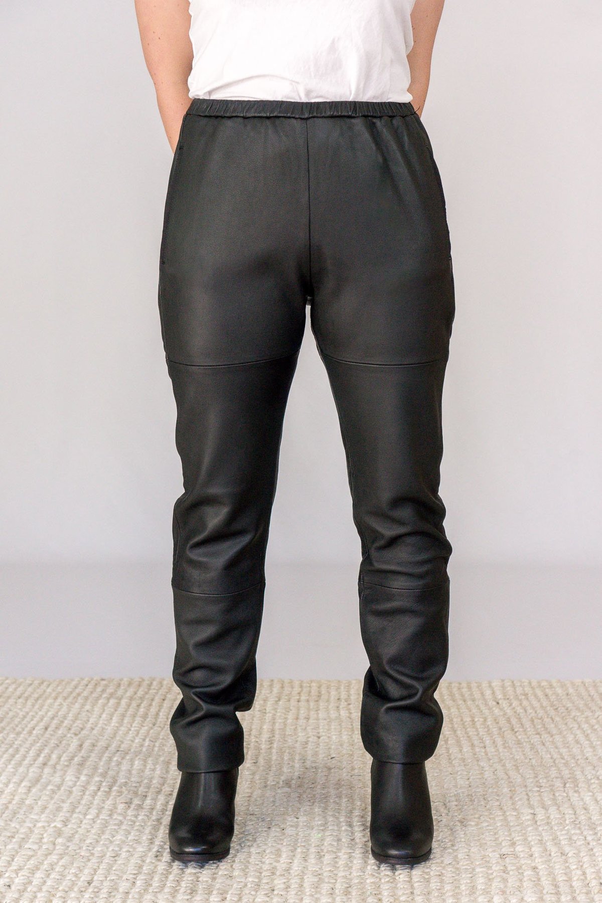 Humanoid Hena Leather Pants - Blackish | Garmentory