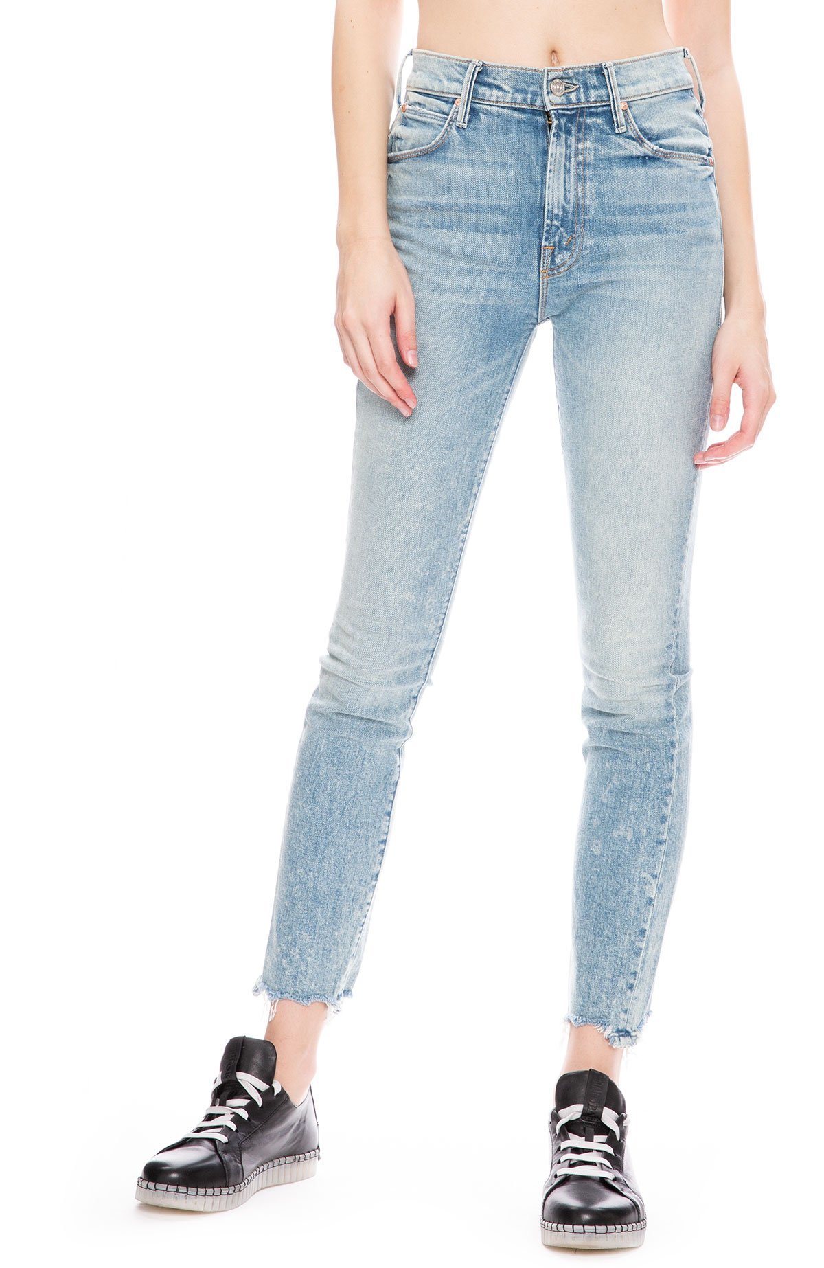 Mother Denim Stunner Ankle Chew Jean - Walking On Water | Garmentory