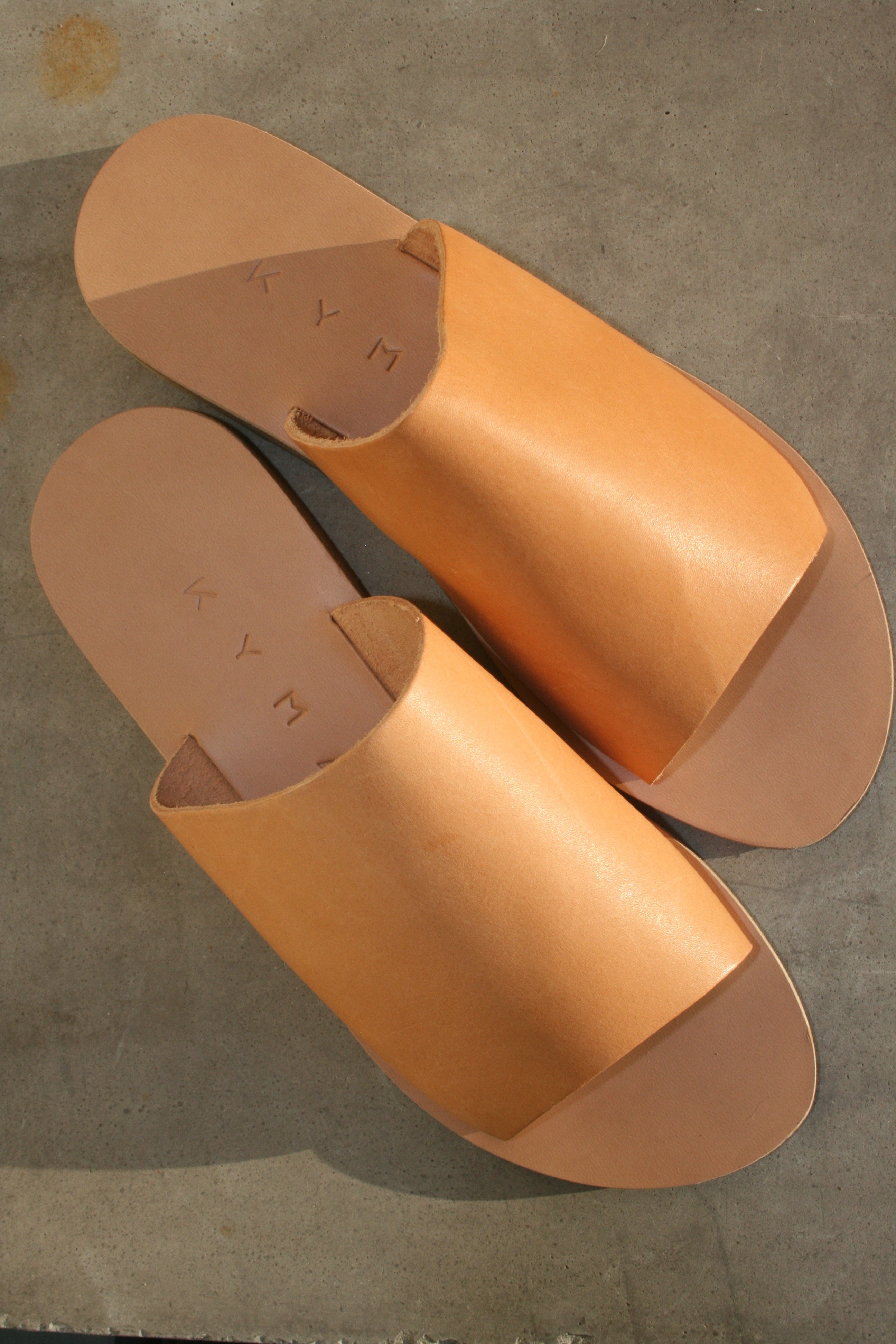 KYMA Kalymnos Open Toe Slides - Natural Tan | Garmentory
