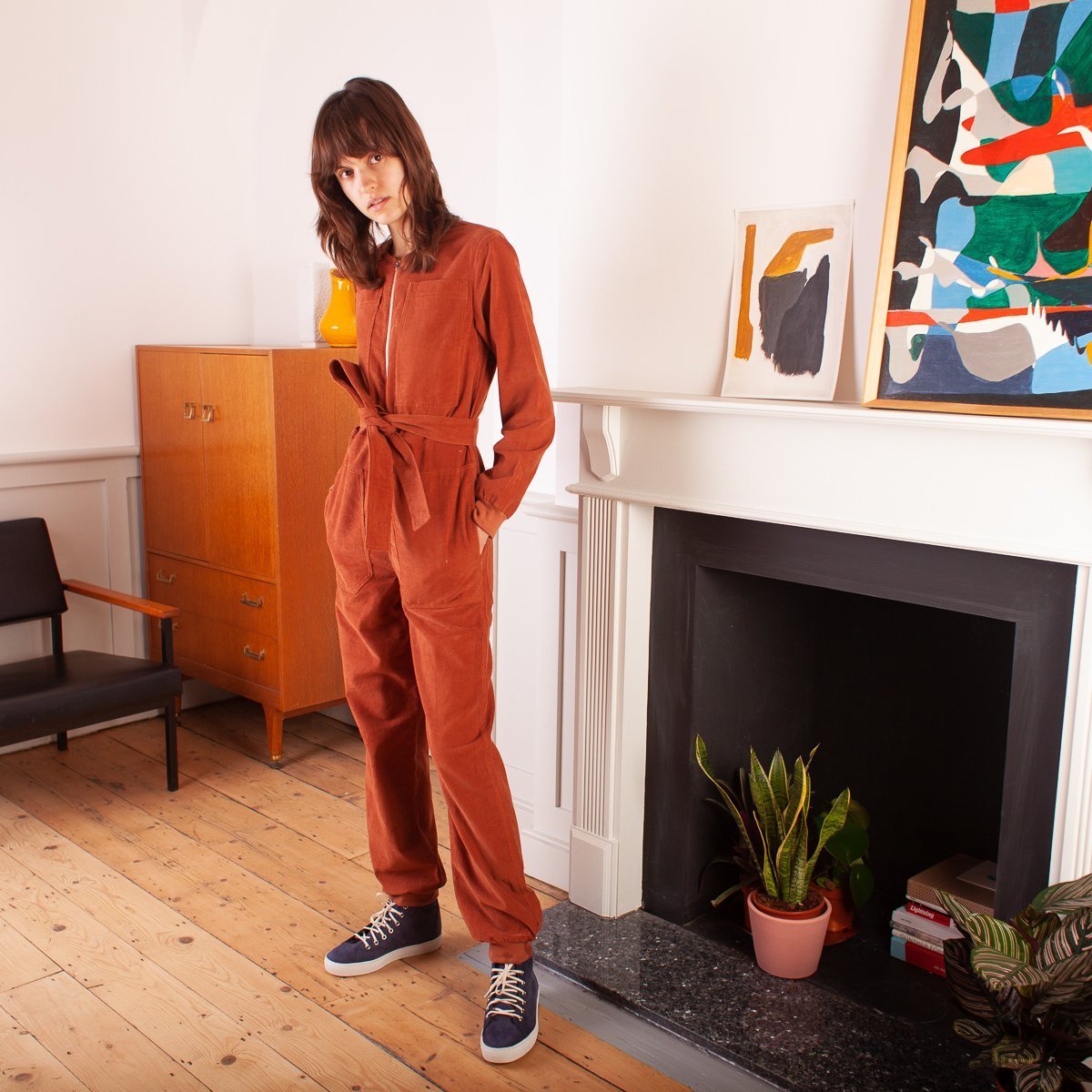 LF Markey Finlay Corduroy Boilersuit - Chestnut | Garmentory