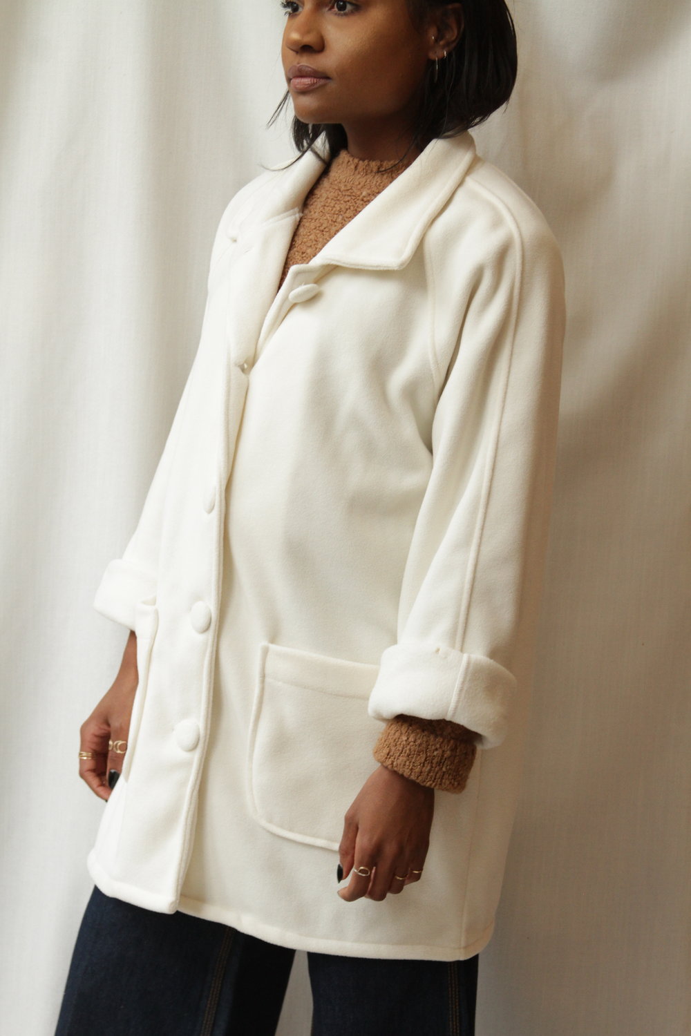 Blair Vintage Fleece Chore Coat - White | Garmentory