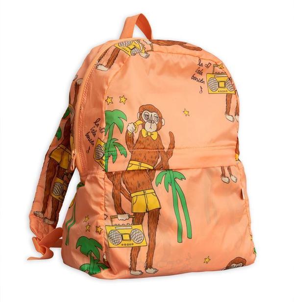 Kids Mini Rodini Cool Monkey Lightweight Backpack | Garmentory