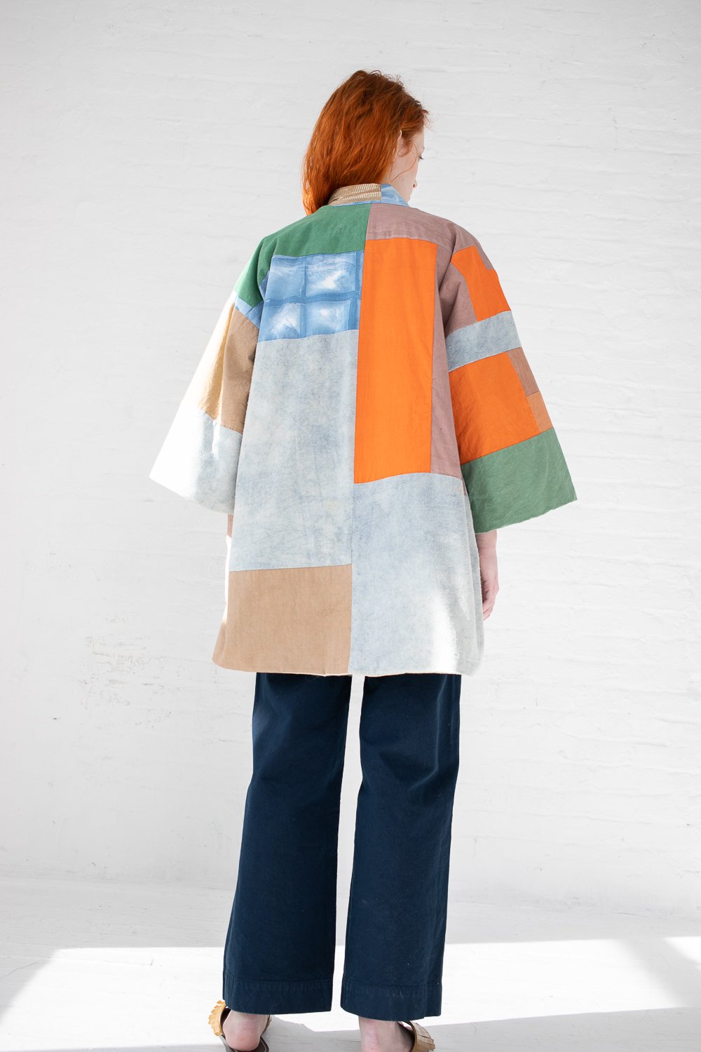 Jess Feury Quilted Kimono Jacket - Earth with Indigo | Garmentory