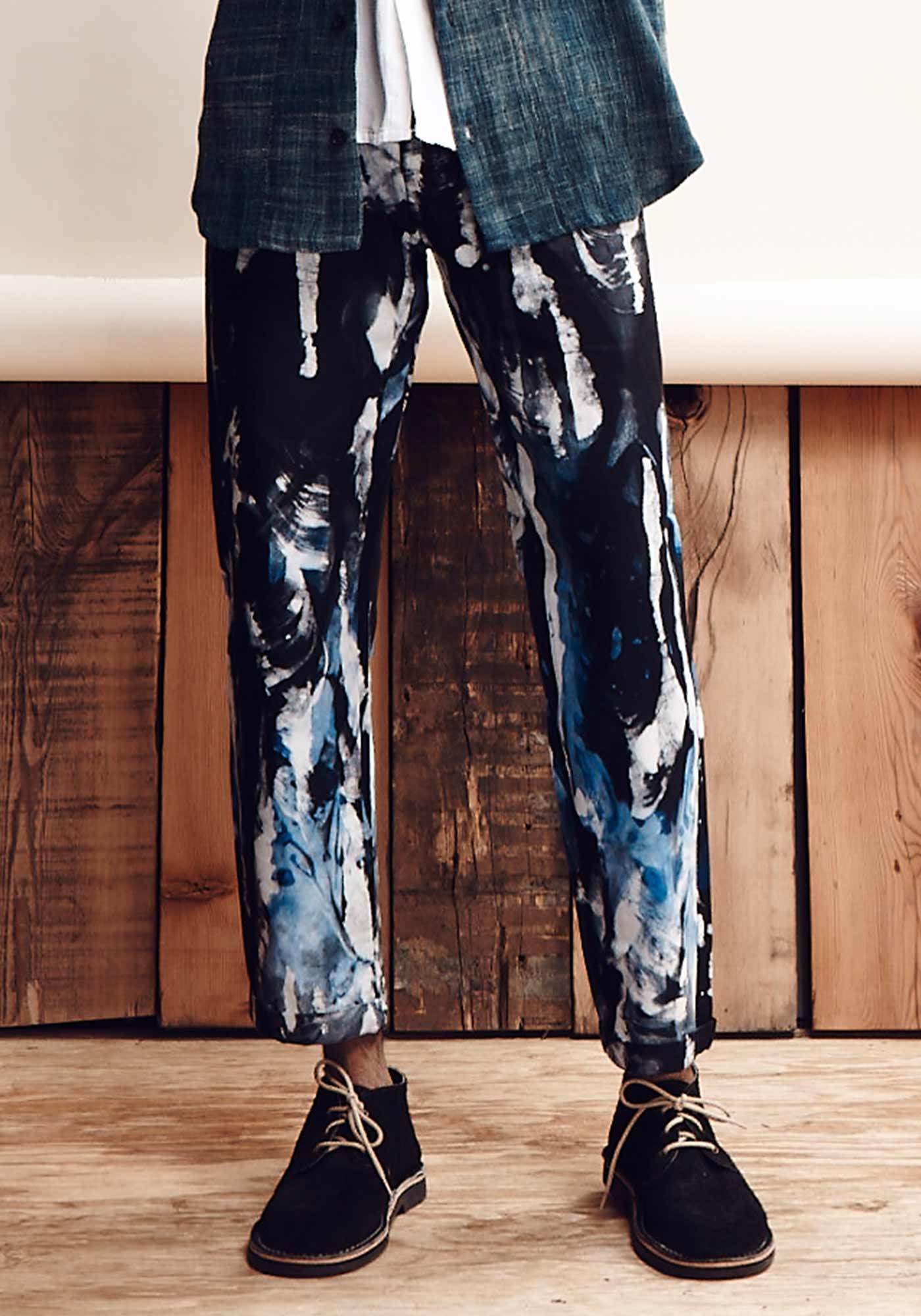 Studio One Eighty Nine Cotton Hand-Batik Andy Pants - Black Xan | Garmentory