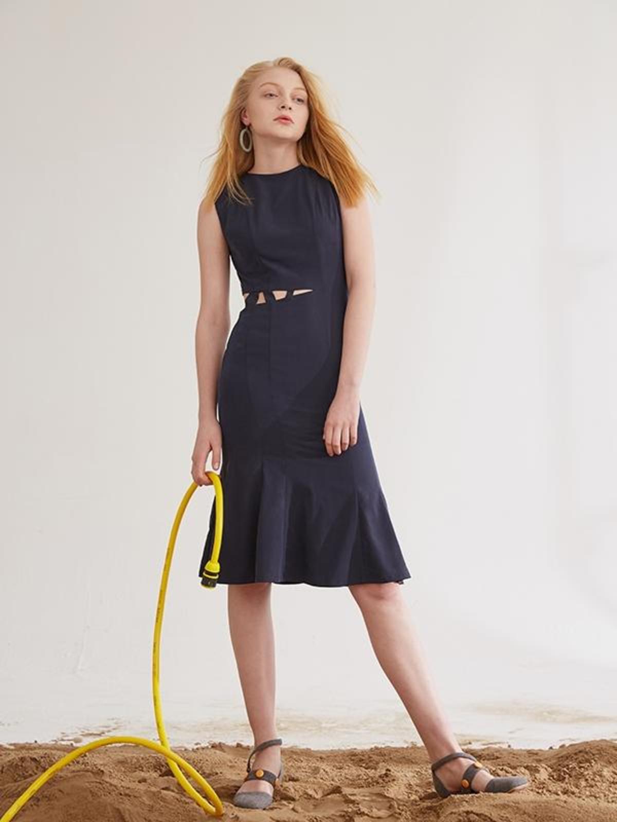 Blue Cut Out Dress | Garmentory