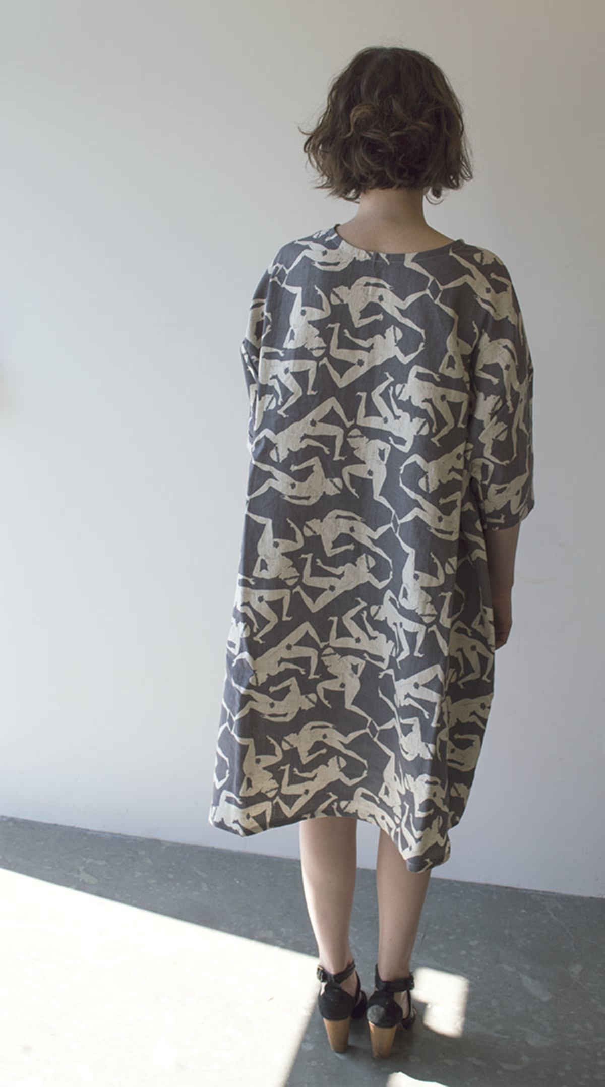 Sunja Link x Banquet Collaboration Dancing Men Print Dress | Garmentory