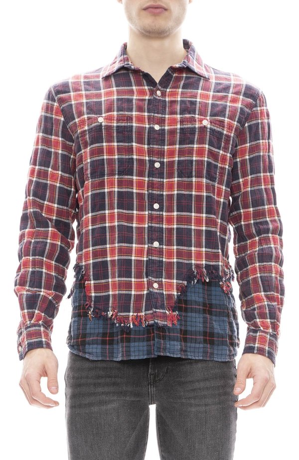 R13 Tattered Hem Shirt - Plaid | Garmentory